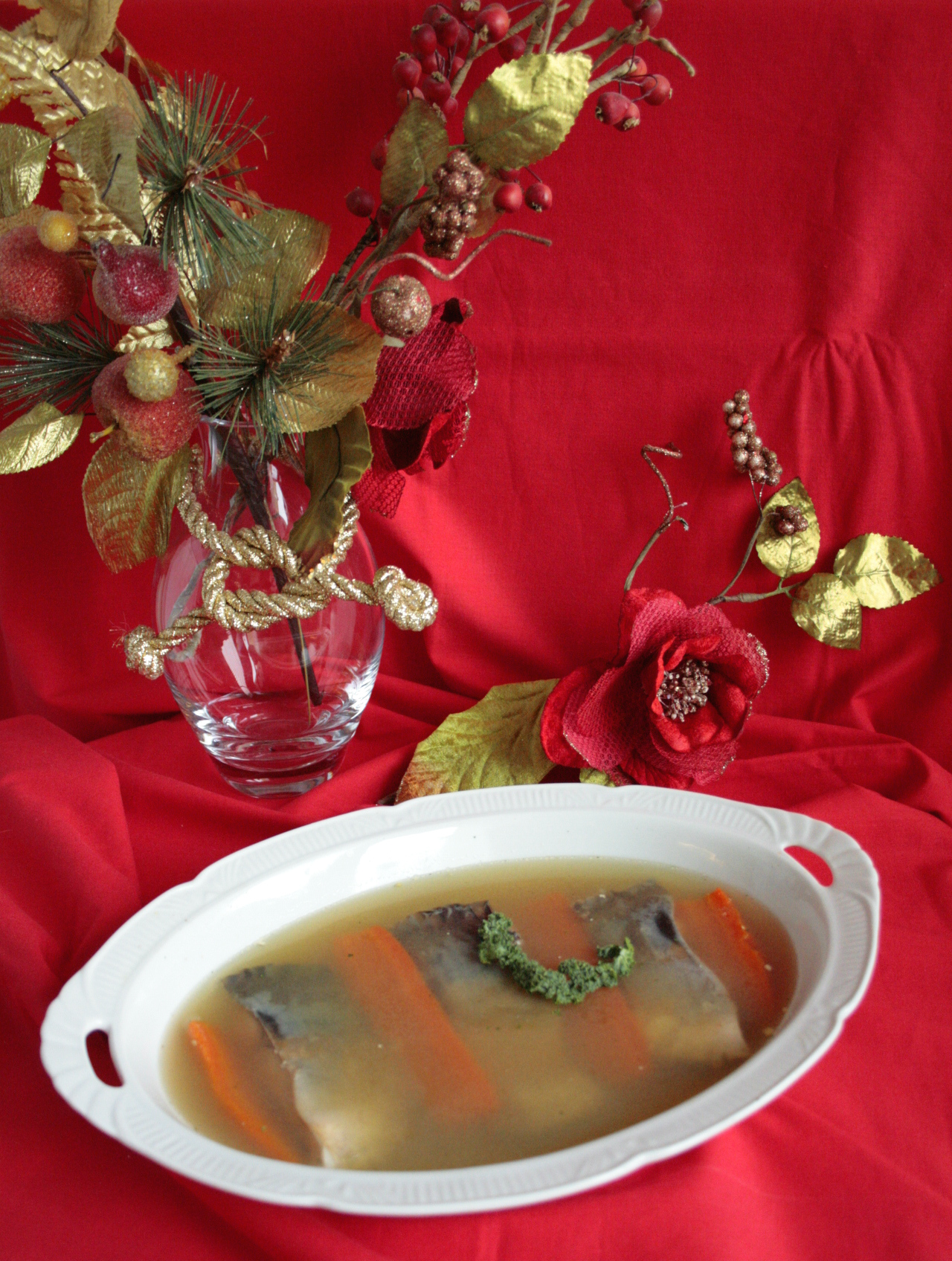 Low FODMAP carp fish in jelly - Fit FODMAP Foodie